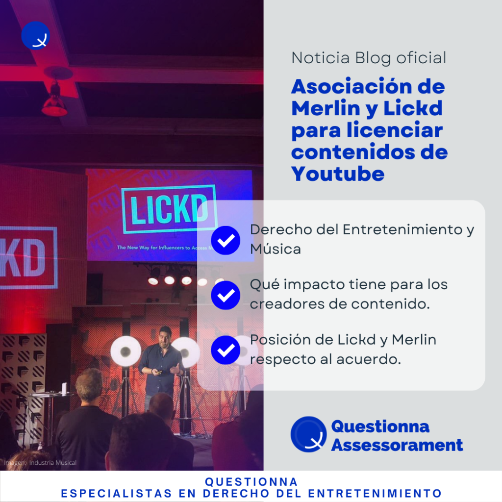 Asociación de Merlin y Lickd para licenciar contenidos de Youtube ...